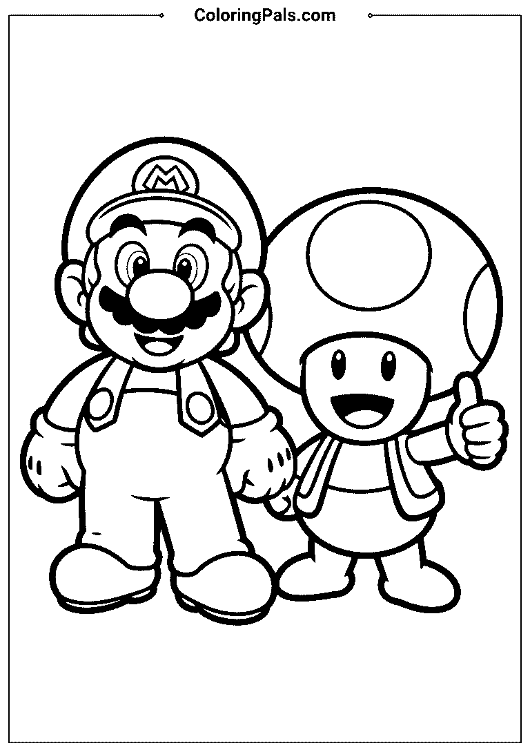 150+ Best Mario Coloring Pages (Free & Printable)