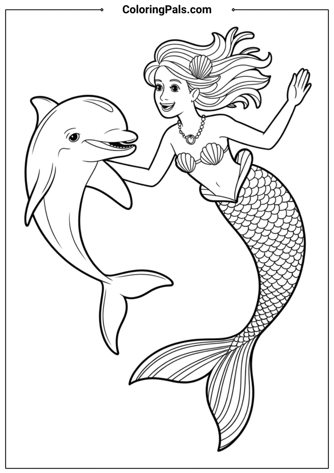 150+ Free Mermaid Coloring Pages - Printable PDF Downloads