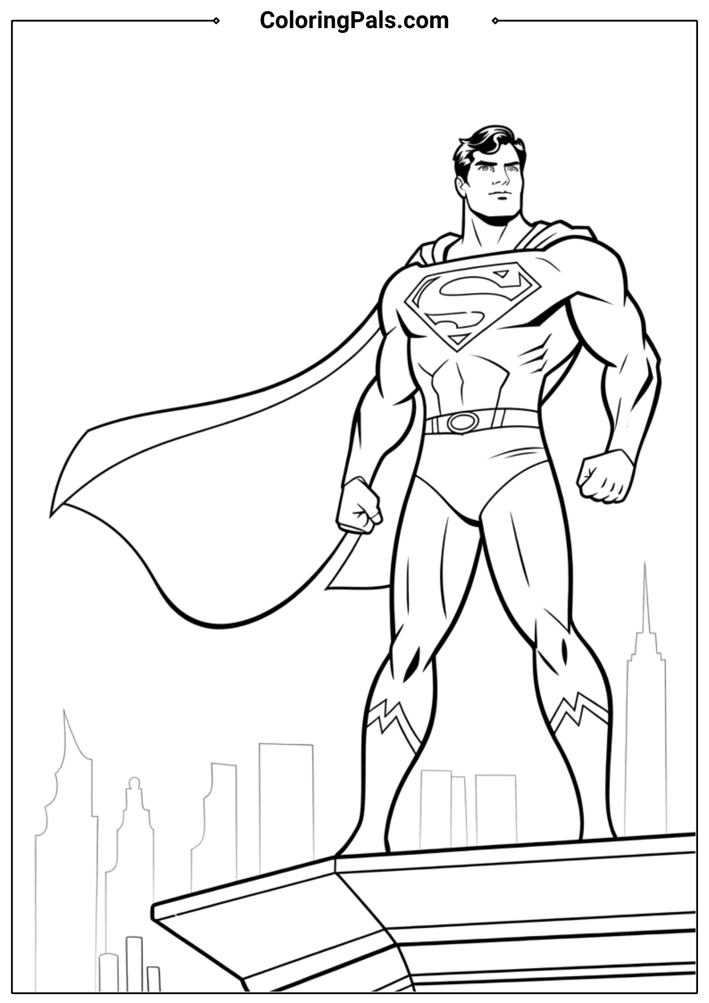 50+ Free Printable Superman Coloring Pages - Kids & Adults