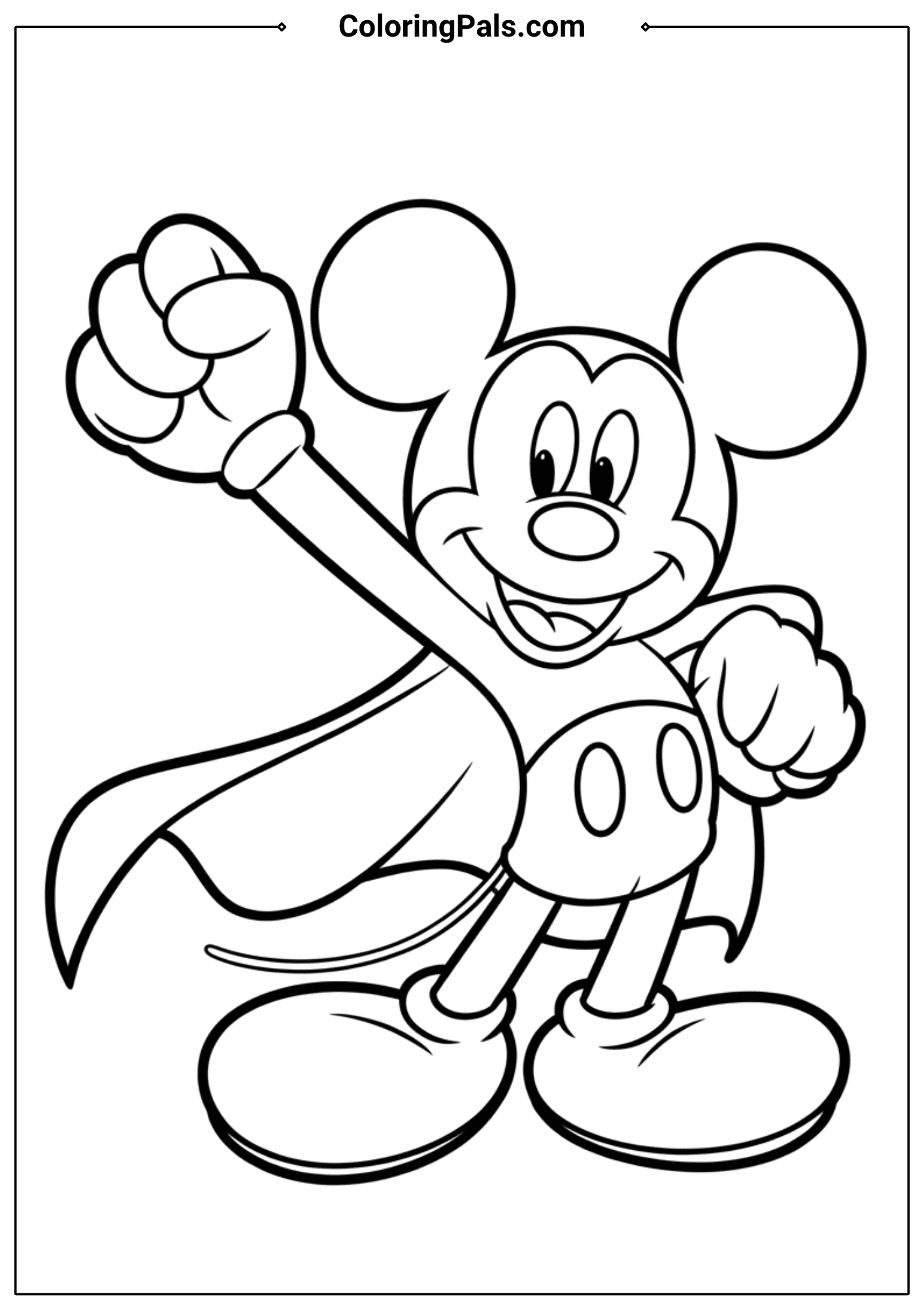 Over 50 Free Mickey Mouse Coloring Pages - Printable PDFs